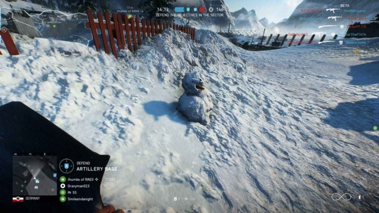 Battlefield V How To Build A Snowman On Fjell Or Narvik - PlayStation ...