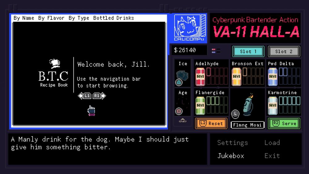 Va-11 Hall-A Cyberpunk Bartender Action - How to Mix Flaming Moai ...
