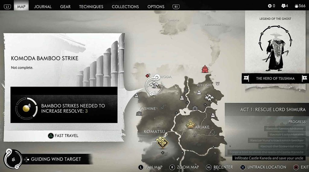 Ghost Of Tsushima - Bamboo Strike Locations - PlayStation Universe