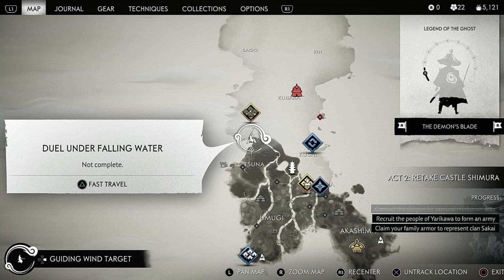 Ghost Of Tsushima - Duel Locations - PlayStation Universe