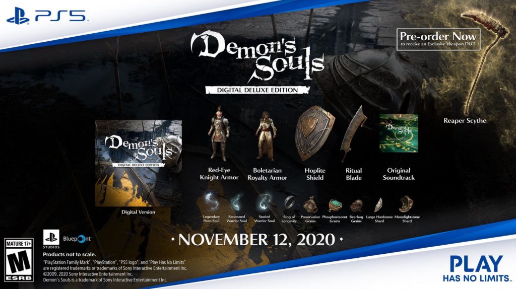 Demon's Souls PS5 Remake Digital Deluxe Edition Includes Exclusive ...
