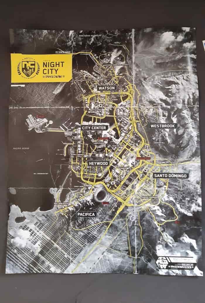 Cyberpunk 2077 Full Map Has Leaked Via Physical Edition Images ... Cyberpunk 2077 Full Map Has Leaked Via Physical Edition Images ...