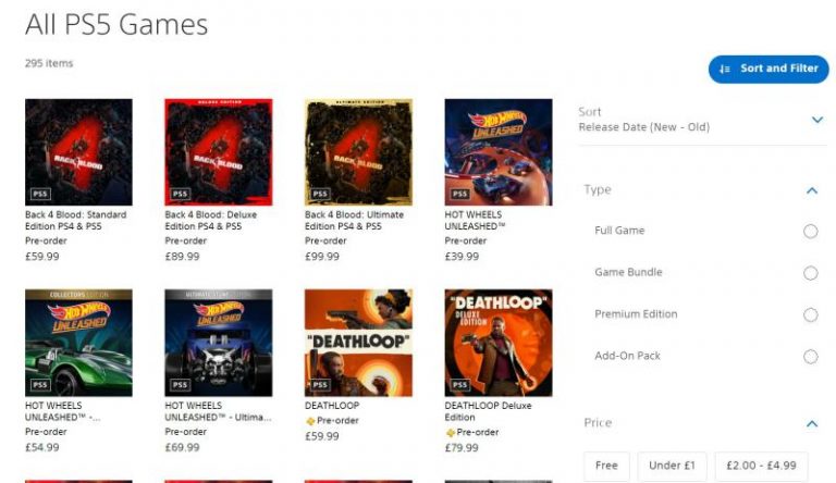 Sony Adds Sorting Options For PS Store On Web Browsers - PlayStation ...