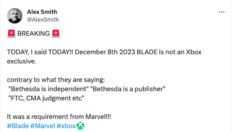 Rumour - Marvel's Blade Is Not Exclusive To Xbox Formats, Claims Ex ...